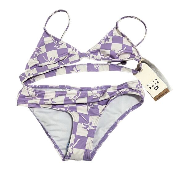 Billabong | Swim | Billabong Girls Check Your Palm Bikini Set Purple ...